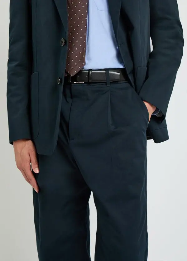 Valentino Garavani Logo-embroidered Cotton Gabardine Trousers