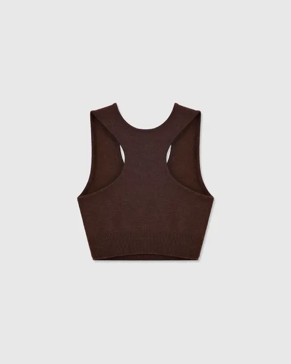 CASASOLA Ada Crop Tank - Espresso