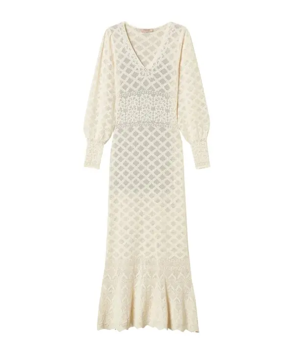 TWINSET Floral Knitted Maxi Dress