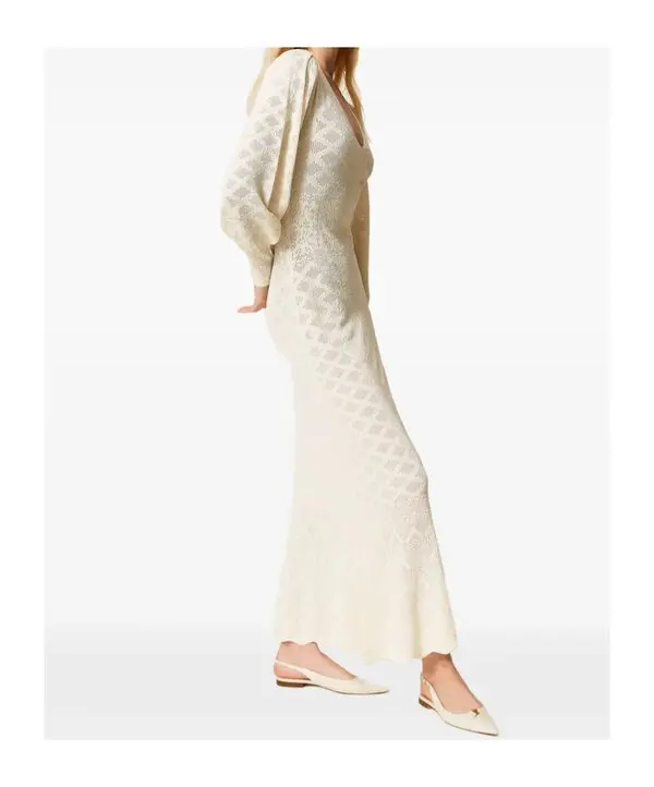 TWINSET Floral Knitted Maxi Dress