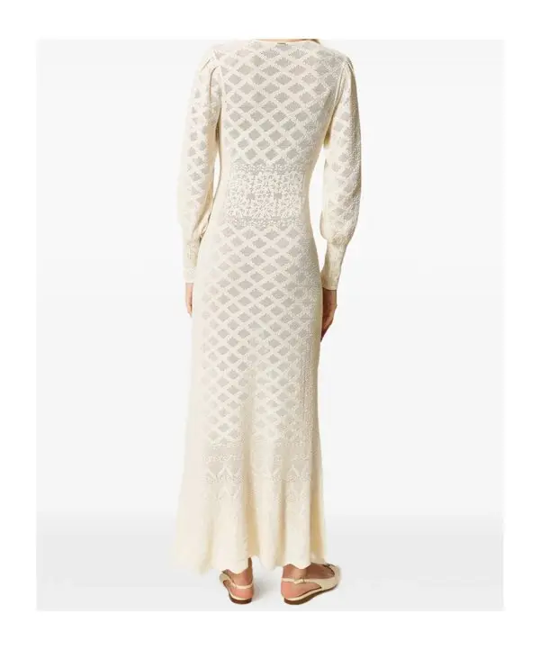 TWINSET Floral Knitted Maxi Dress
