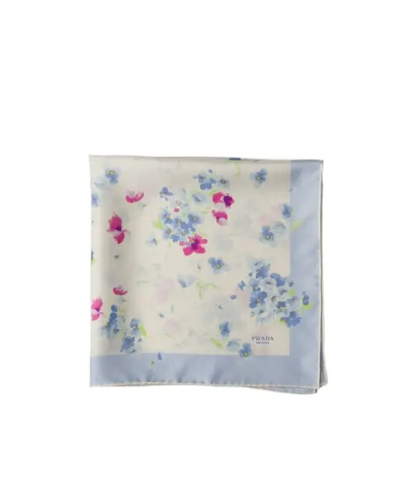 Prada Printed Silk Twill Scarf, 55 X 55 Cm