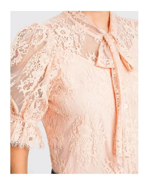 TWINSET Lace Bow Shirt