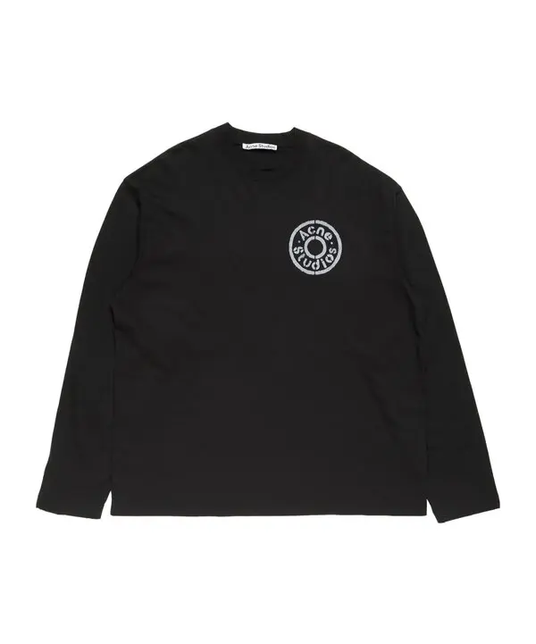 Acne Studios Logo Detailed Crewneck T-shirt