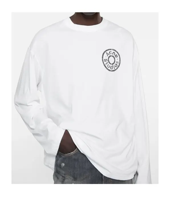 Acne Studios Logo Detailed Crewneck T-shirt
