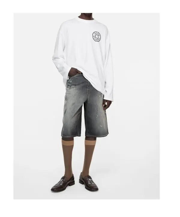 Acne Studios Logo Detailed Crewneck T-shirt