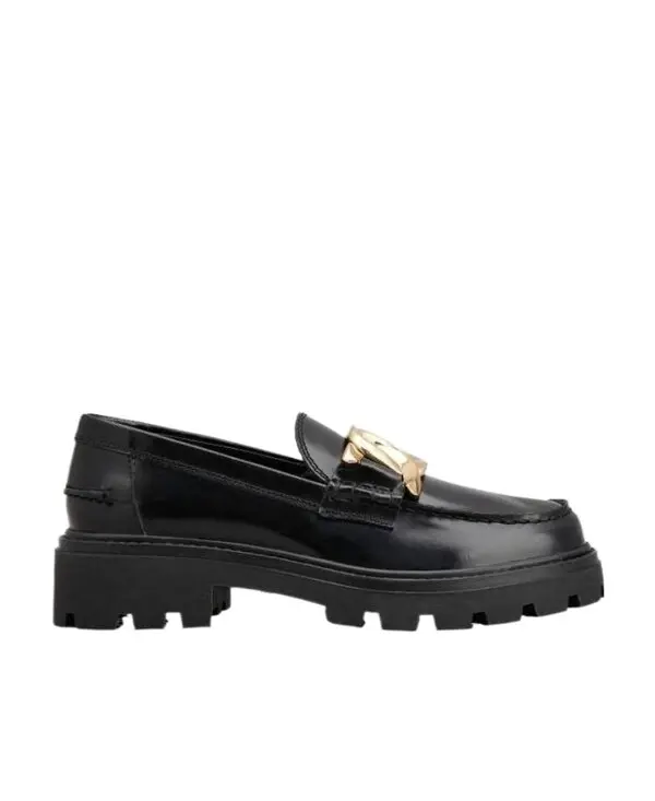 TOD'S Chain-detail Leather Loafers