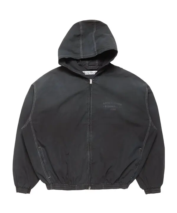 Acne Studios Logo-print Zip-up Hoodie