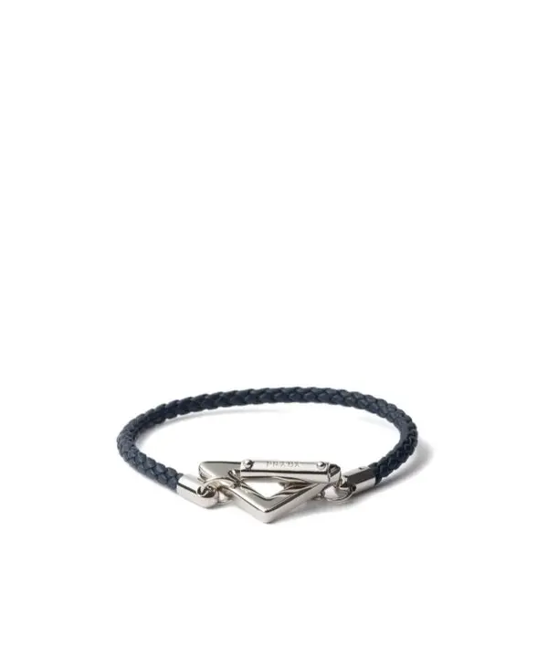 Prada Braided Nappa Leather Bracelet