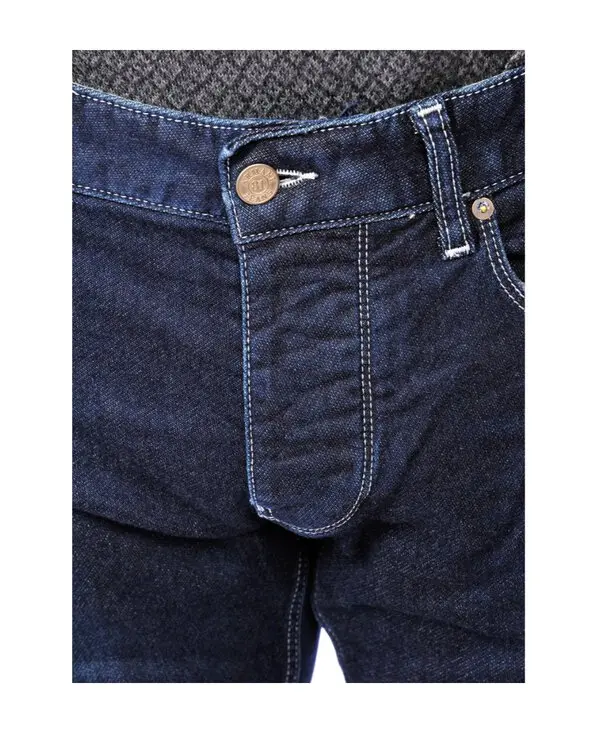 Emporio Armani Slim Fit Dark Wash Logo Jeans - Blue