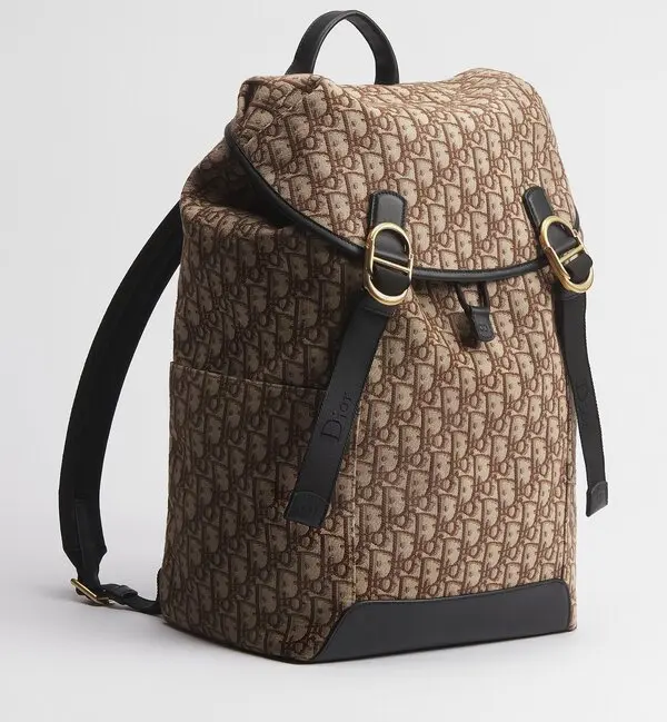 Dior Jett Backpack With Flap - Brown