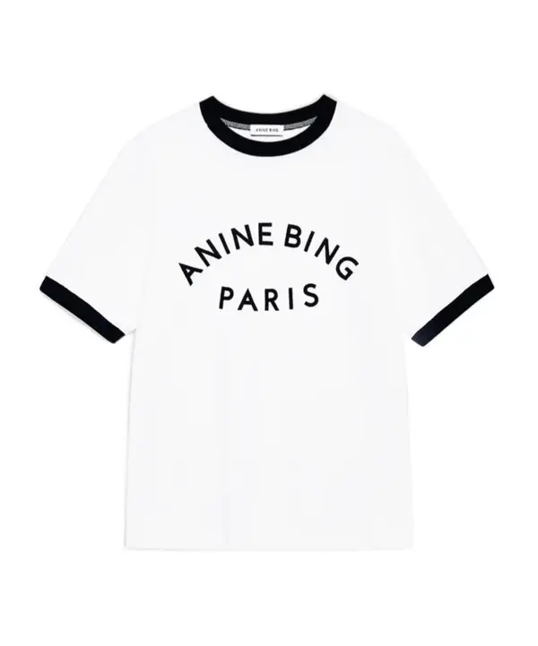 ANINE BING Jaylin Logo-printed Crewneck T-shirt