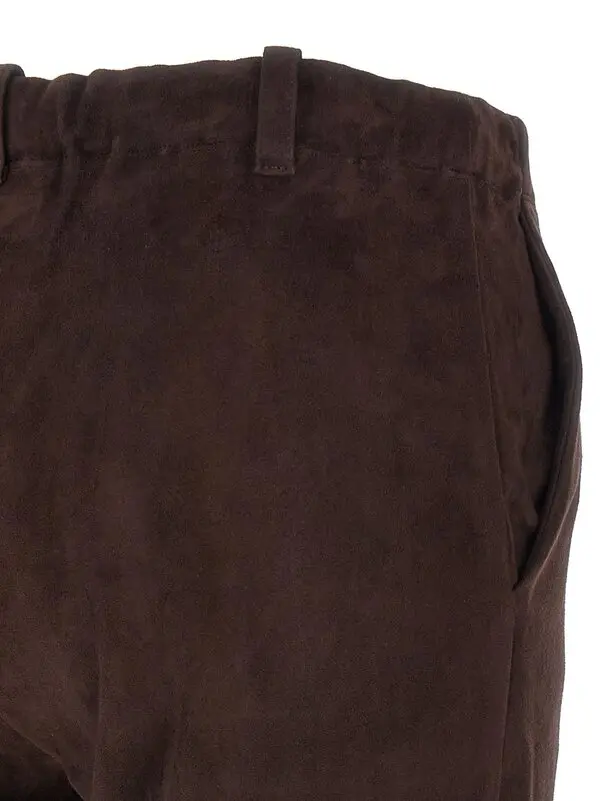 Stouls Flared Suede Trousers