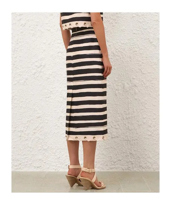 Zimmermann Rebellion Stripe Rope Skirt