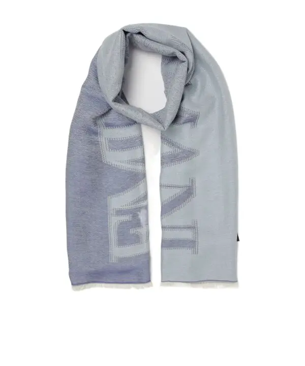 Emporio Armani Letter Logo Scarf - Blue