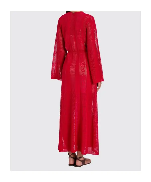 TWINSET Sheer Floral Knitted Dress