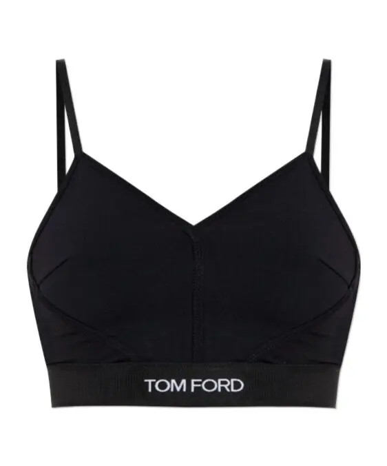 TOM FORD Logo Intarsia V-neck Top