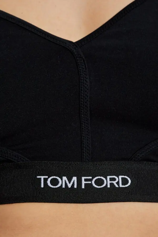 TOM FORD Logo Intarsia V-neck Top