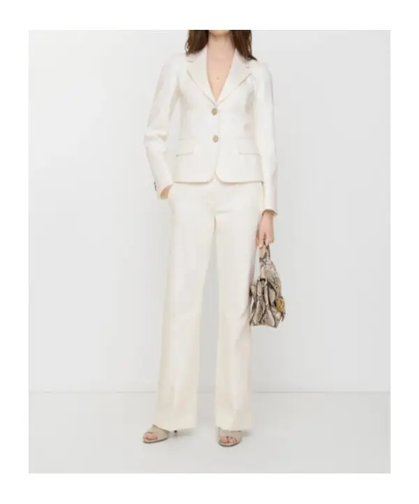 Burberry Cotton Tailored Jacket - Sea Shell White