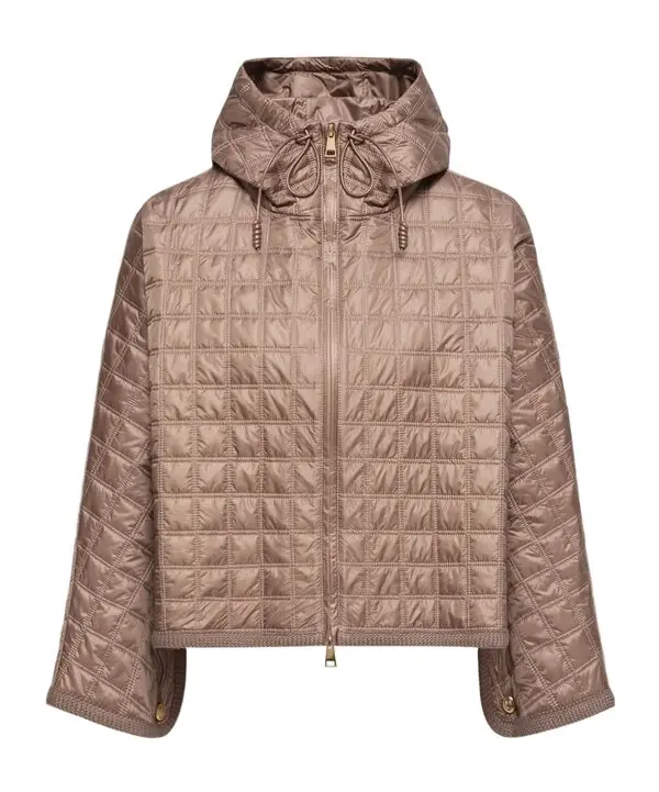 Moncler Hooded Square-quilted Padded Cape