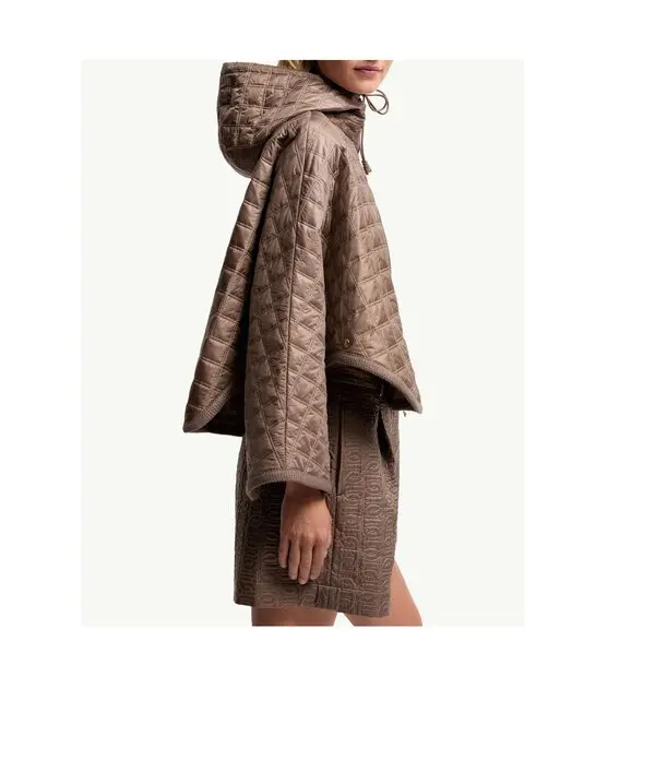 Moncler Hooded Square-quilted Padded Cape