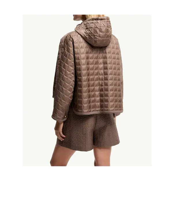 Moncler Hooded Square-quilted Padded Cape