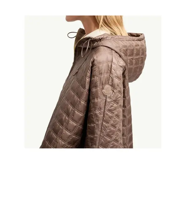 Moncler Hooded Square-quilted Padded Cape