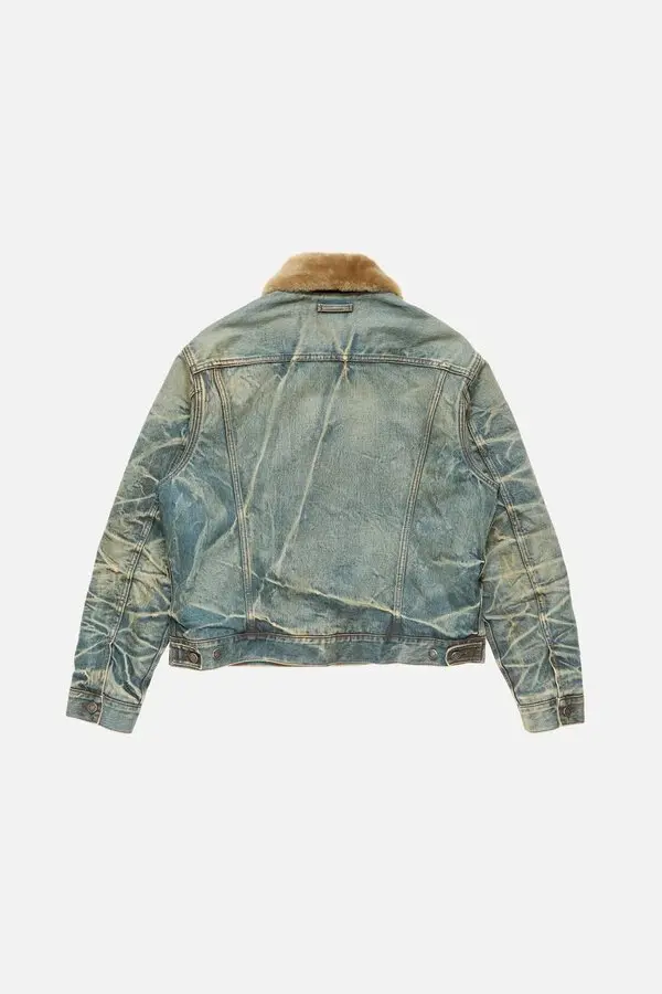 Acne Studios Denim Jacket With Fur Collar