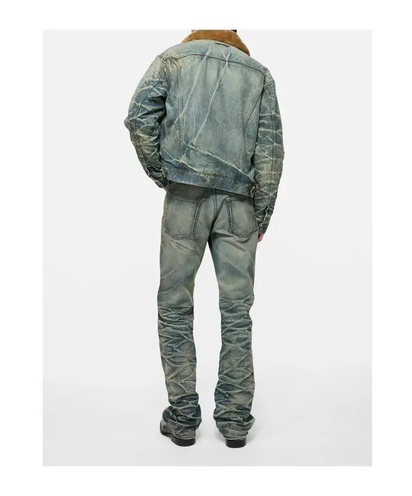 Acne Studios Denim Jacket With Fur Collar
