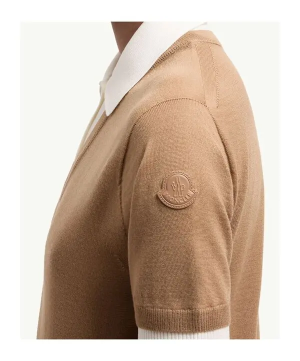 Moncler Layered Wool Polo Shirt