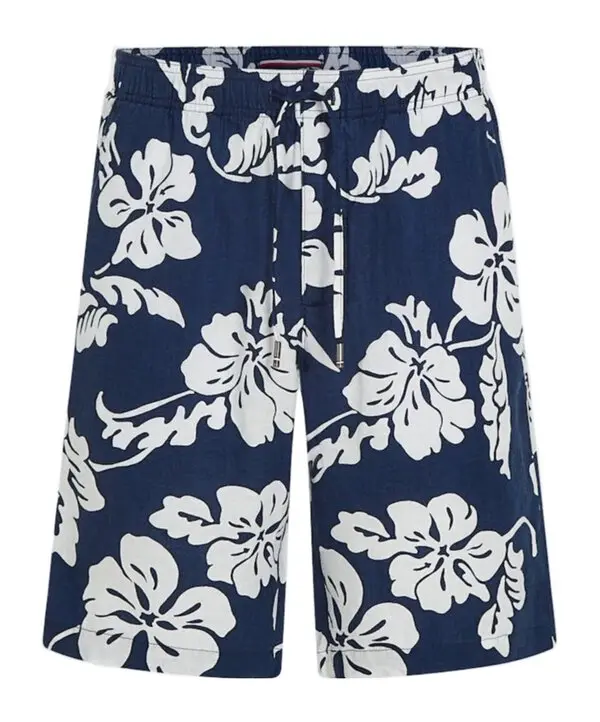 Tommy Hilfiger Floral Print Drawcord Shorts - Night Sky