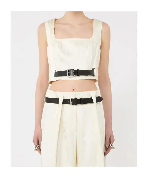 Sportmax Belt Square-neck Top