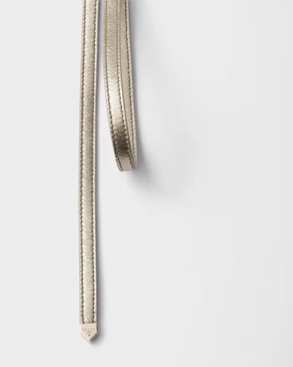 Prada Slim Buckle Belt - Pyrite