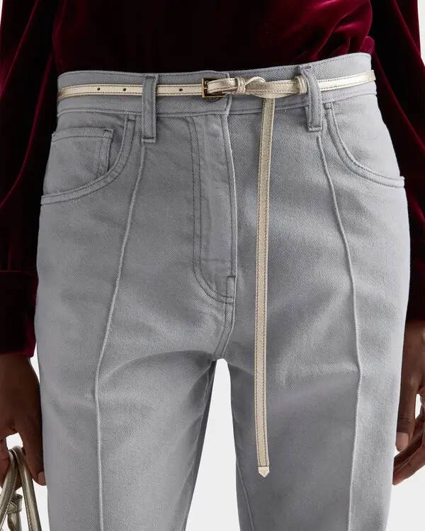Prada Slim Buckle Belt - Pyrite
