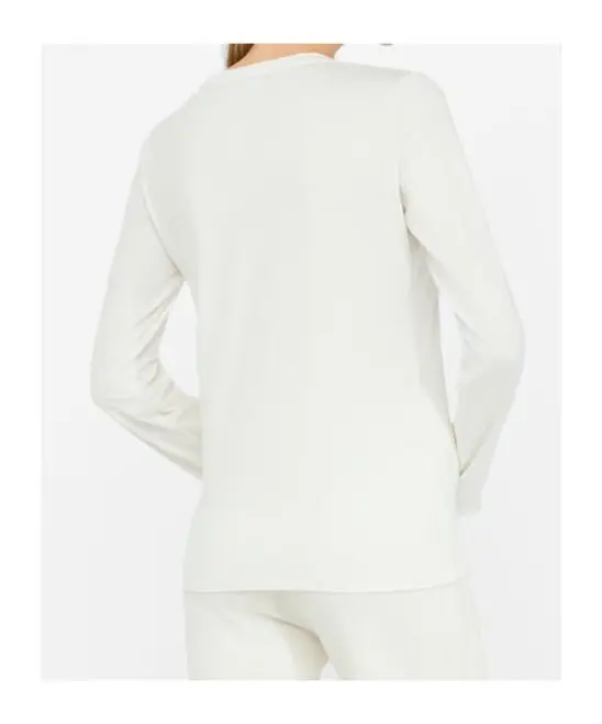Liu Jo Embellished V-neck Long-sleeved T-shirt