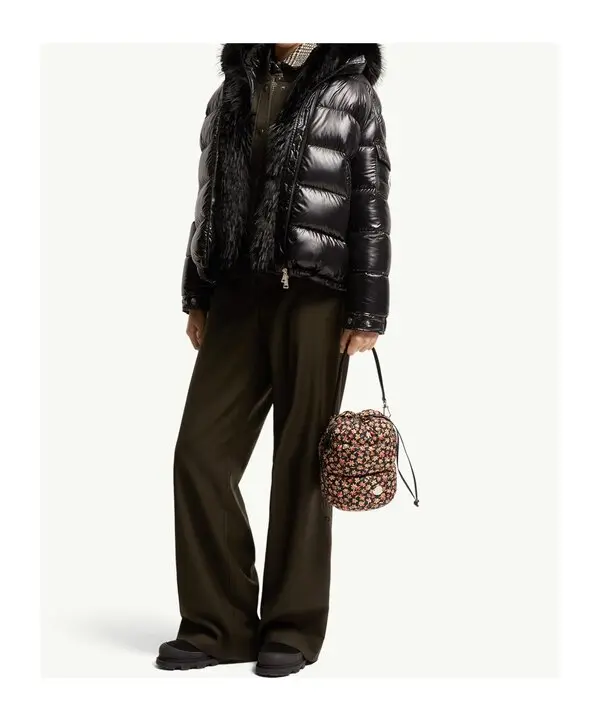 Moncler Hypolais Short Down Jacket With Detachable Hood - Black