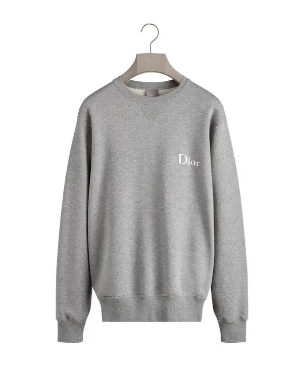 Dior Sweatshirt With Embroidery, Relaxed Fit - Gray
