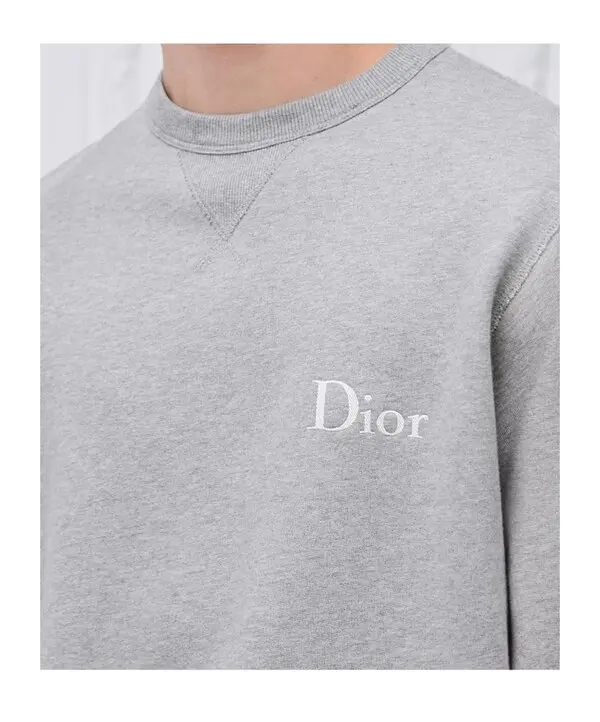 Dior Sweatshirt With Embroidery, Relaxed Fit - Gray