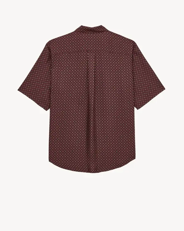 Saint Laurent Shirt In Hexagon Silk Twill