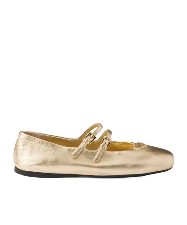 Prada Mordoré Nappa Leather Ballerinas