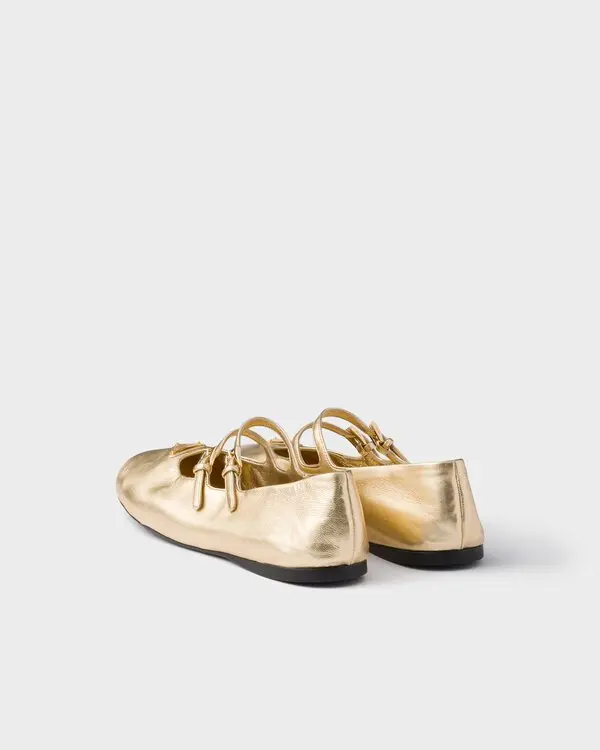 Prada Mordoré Nappa Leather Ballerinas