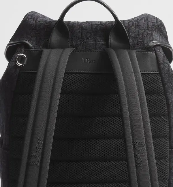 Dior Jett Backpack With Flap - Black