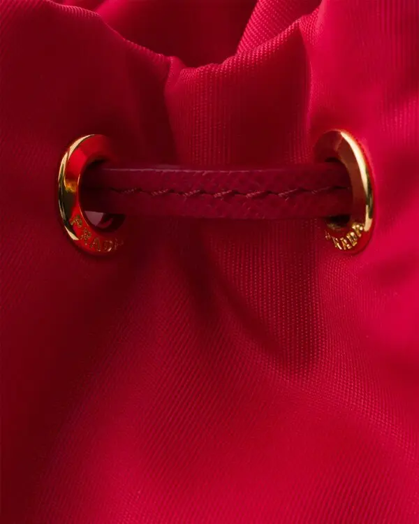 Prada Duet Re-nylon Bucket Bag - Red