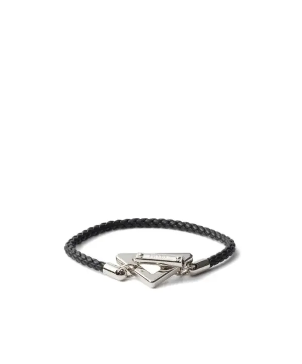 Prada Braided Nappa Leather Bracelet