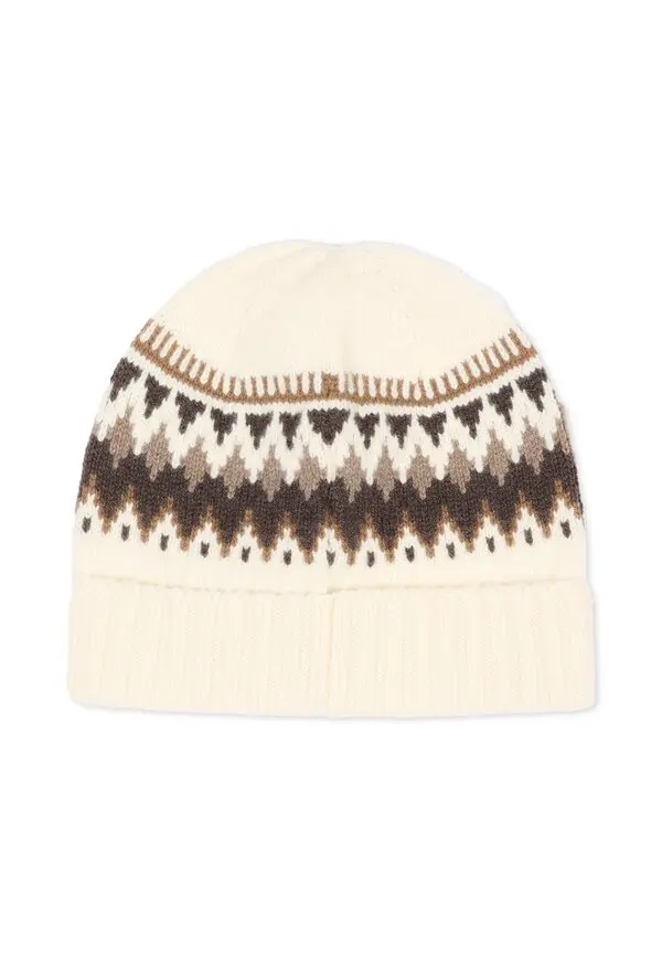 Moncler Jacquard Wool Beanie - Ivory