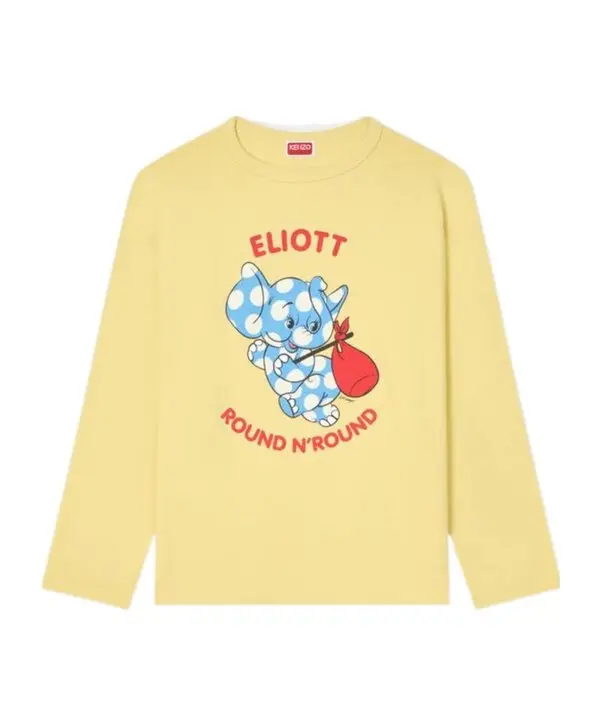 Kenzo Graphic Long Sleeve T-shirt - Yellow