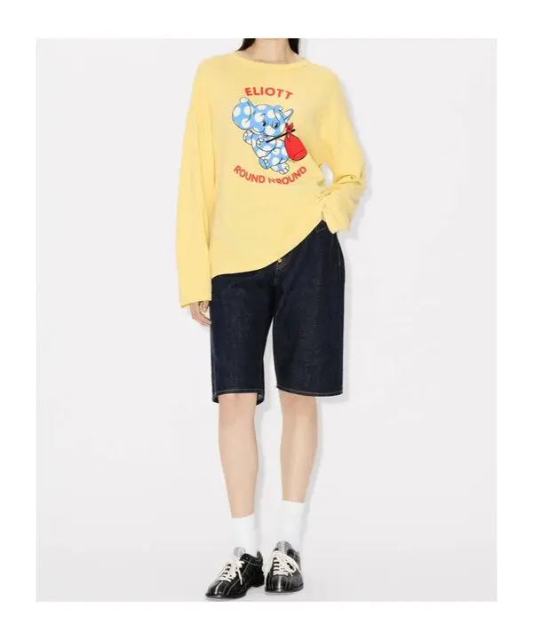 Kenzo Graphic Long Sleeve T-shirt - Yellow
