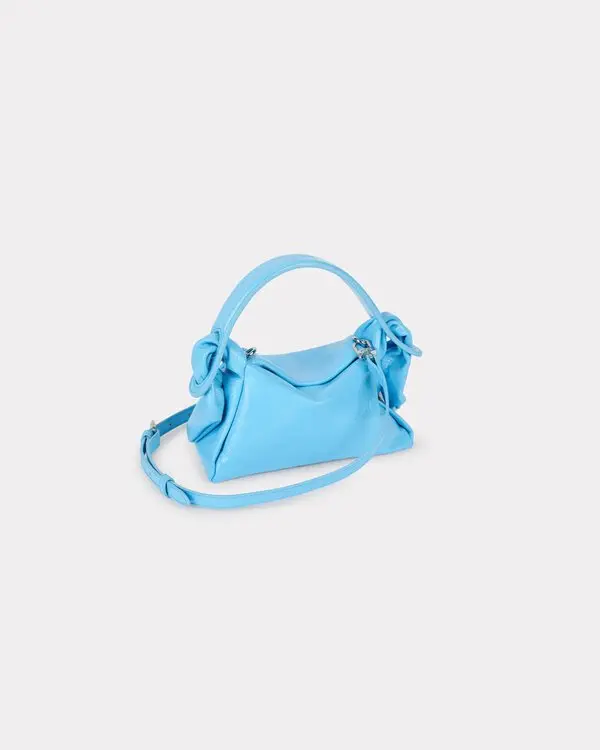 Kenzo Furoshiki' Mini Bag In Leather - Turquoise