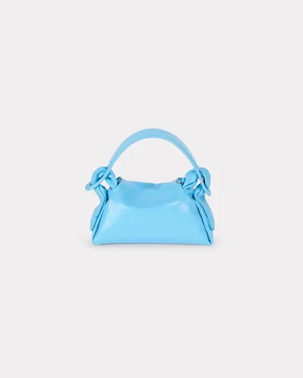 Kenzo Furoshiki' Mini Bag In Leather - Turquoise