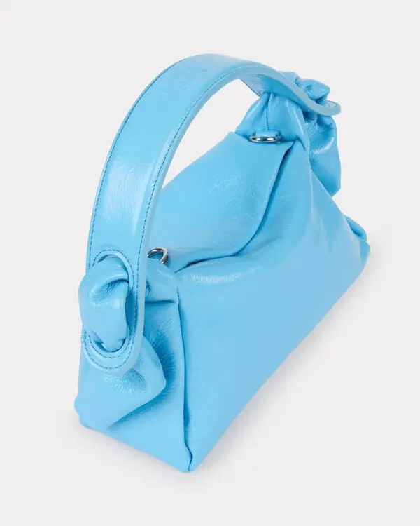 Kenzo Furoshiki' Mini Bag In Leather - Turquoise